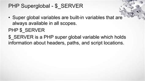 Php Server Variables Ppt
