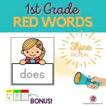 St Grade IMSE OG RED WORDS Shine Reveal By Special Edventures In Room