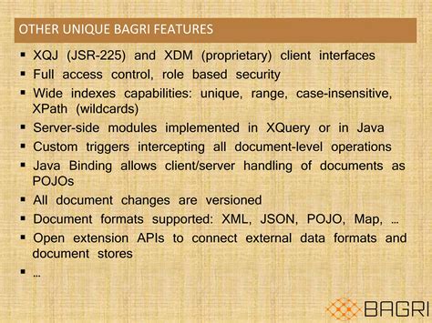 Bagri Technical Overview Ppt