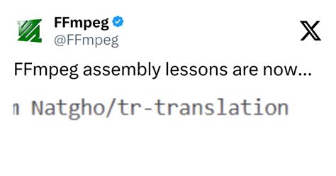 Ffmpeg Ffmpeg On X Sezer Yavuzer Bozkır