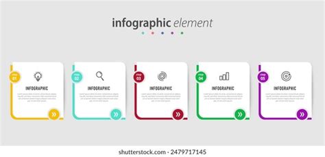 Modern Infographic Business Template Data Visualization Stock Vector