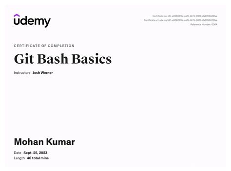 Mohan Kumar On Linkedin Gitforbeginners Udemycertificate Softwaredevelopment