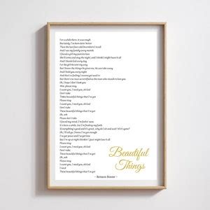 Benson Boone Lyrics Beautiful Things Print Digital Fan Art Artist
