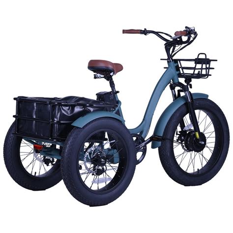 24 Inch Front Drive 750w Electric Tricycle Fat Tire Trike 3 Wheel