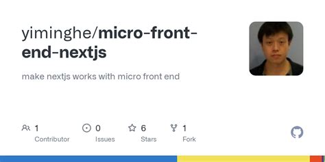 Github Yiminghemicro Front End Nextjs Make Nextjs Works With Micro
