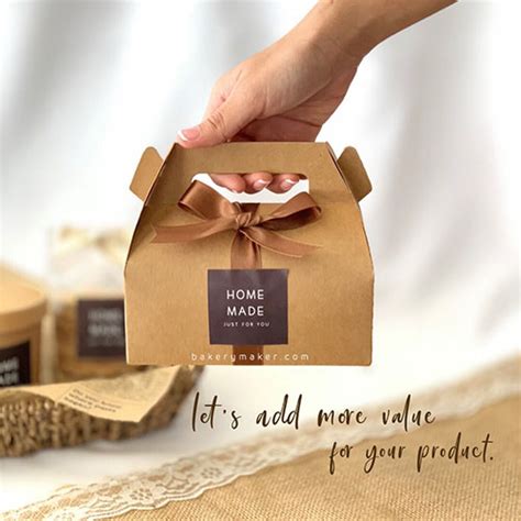 A กล่องขนมกระดาษคราฟ 5 ใบ ไม่รวมของตกแต่ง จำหน่ายอุปกรณ์เบเกอรี่