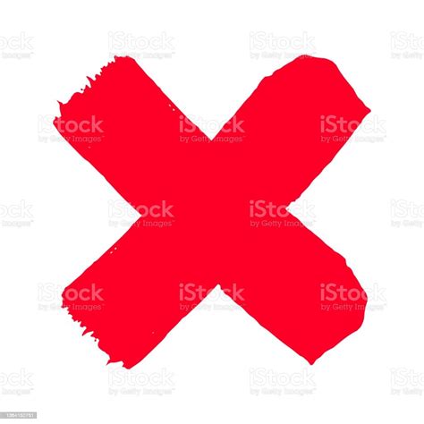 브러시 스트로크로 그려진 더러운 그런지 손은 X 벡터 일러스트 아이콘을 교차합니다 거절에 대한 스톡 벡터 아트 및 기타 이미지 거절 거친 그런지 이미지 기법 Istock