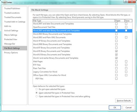 Issues With File Block Settings
