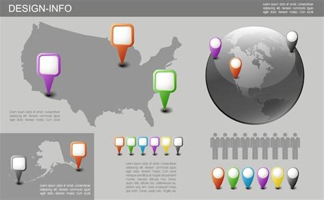 Premium Vector Globe And USA Map With Pointers