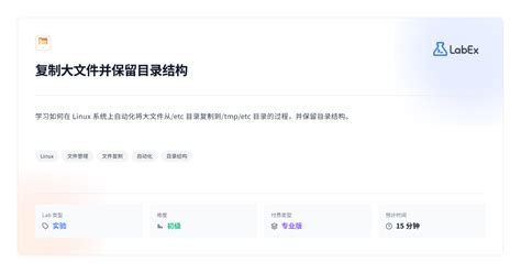 linux 文件管理 自动化文件复制 labex