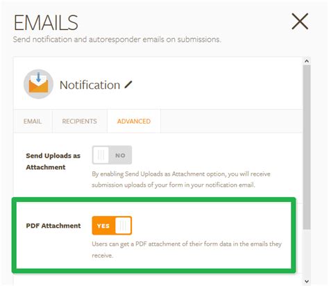 can we receive the result as a pdf attachment in an email