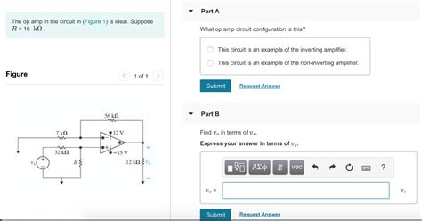 Solved Part A The Op In The Circuit In Figure 1 Is Chegg Com
