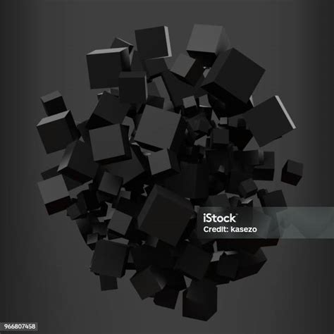 우아한 블랙 큐브입니다 3 차원 스타일 벡터 일러스트입니다 가능성에 대한 스톡 벡터 아트 및 기타 이미지 가능성 개념 곤충 Istock