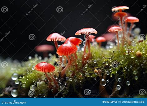 Macro Photographs Of Moss And Lichens Stock Illustration Illustration