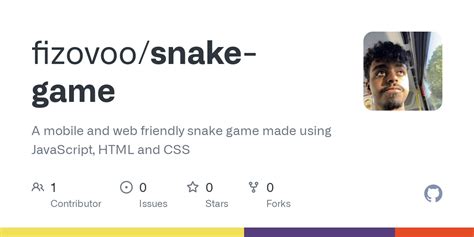 GitHub Fizovoo Snake Game A Mobile And Web Friendly Snake Game Made Using JavaScript HTML