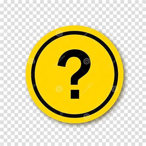 question point in a yellow circle with a shadow symbol of question
