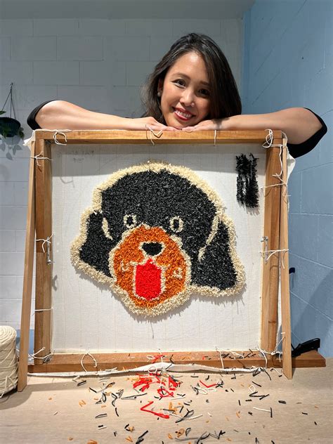 Rug Making Class 60 X 60 Frame Rug Rat