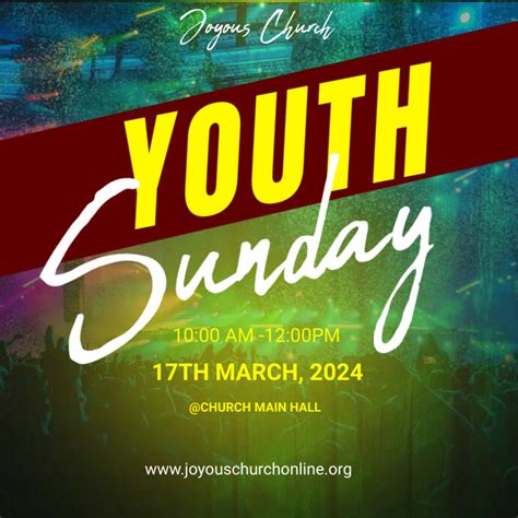 Youth Sunday Template Postermywall