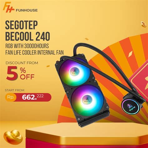 Jual Cooler Segotep Becool 240 Argb With 30000hours Fan Life Cooler
