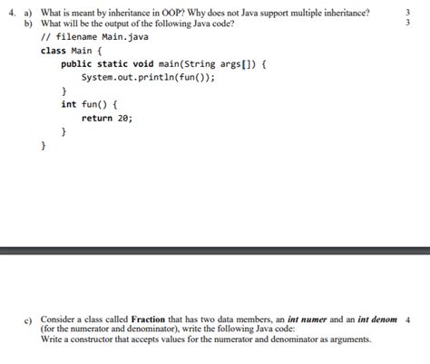 Solved 3 3 4 A What Is Meant By Inheritance In Oop Why