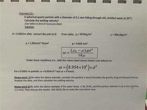 Solved Example 1 A Spherical Quartz Particle With A