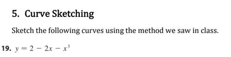 Solved Curve Sketching Sketch The Following Curves Using Chegg