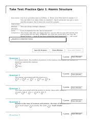 Atomic Structure Practice Quiz Take Test Practice Quiz Atomic Structure Description Use It