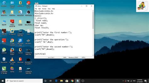How To Copy Paste In Turbo C Through Notepad Youtube