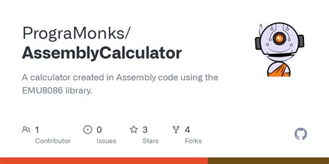 Github Programonksassemblycalculator A Calculator Created In Assembly Code Using The Emu8086