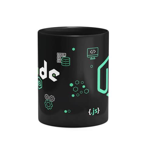 Caneca Dev New Mug Node Js Preta Fun Geek Store