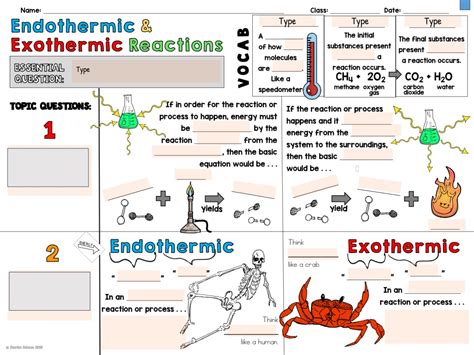 PPT 1 STUDENT NOTES Endothermic And Exothermic Reactions Cornell