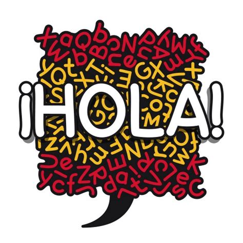 Hello Spanish Words Clip Art