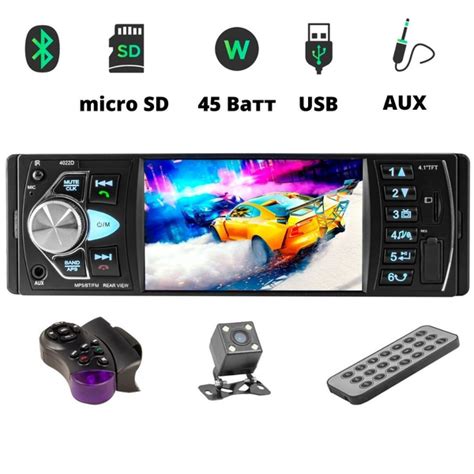 Автомагнитола 1din с подсветкой мультицвет (Bluetooth, SD, AUX, USB ...
