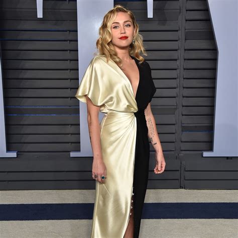 Miley Cyrus Vanity Fair Oscars Party Dress Popsugar Fashion