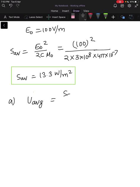 Solved Calculate The Average Value Of The Poynting Vector Save For An Electromagnetic Wave