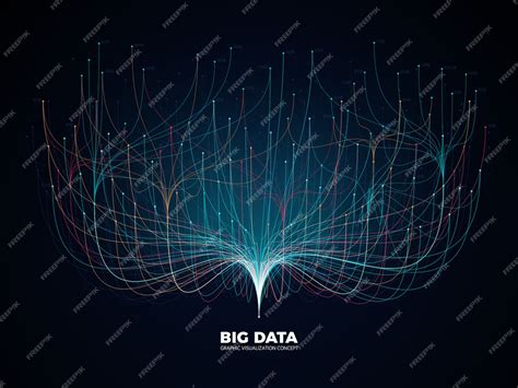 Premium Vector Big Data Network Visualization Digital Music Industry Abstract Science