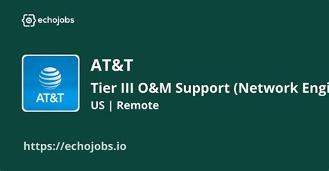 Atandt Is Hiring Tier Iii Oandm Support Network Engineer Iii Government Usd 89k 170k Remote