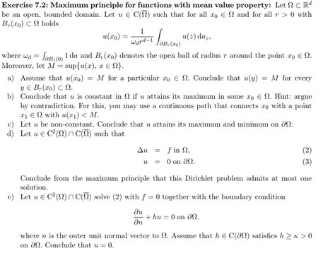 solved exercise 7 2 maximum principle for functions with