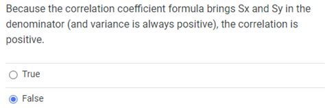 Solved Because The Correlation Coefficient Formula Brings Sx
