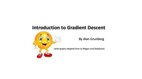 Introduction To Gradient Descent Part 2 The Data School