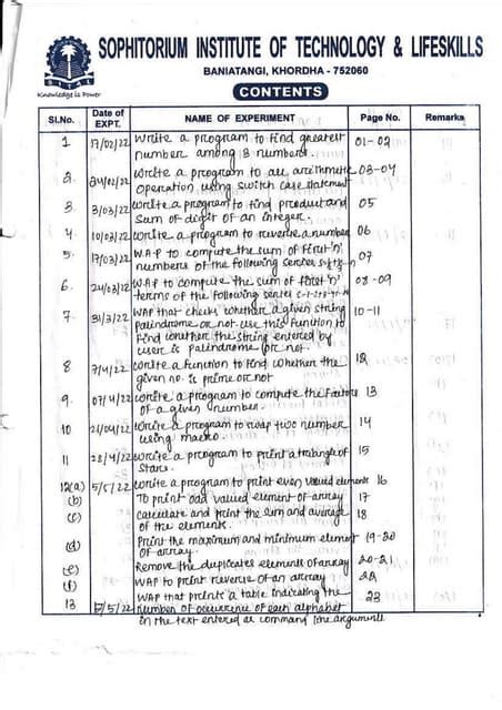 C Lab Lab Recoed Of Programming Using C Anguage Pdf