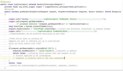 intercepting incoming requests using spring s interceptor