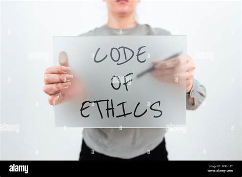 Inspiration Showing Sign Code Of Ethics Business Approach Moral Rules Ethical Integrity Honesty