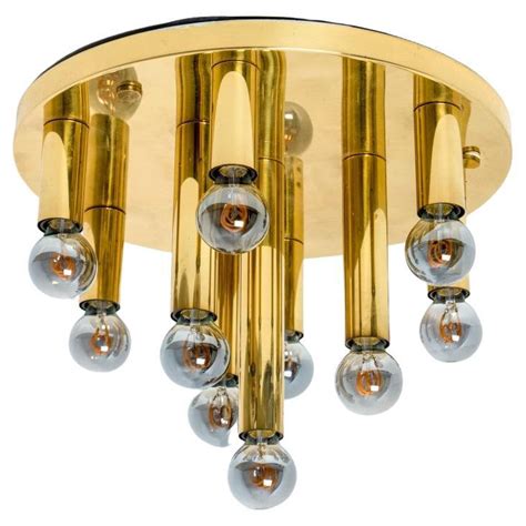 Gold Brass Flush Mount Cosack 1970s For Sale At 1stdibs