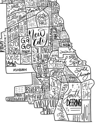 Map Of Chicago Neighborhoods Blank