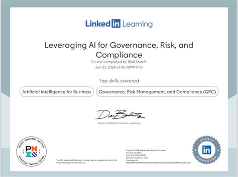 bilal shariff on linkedin ai grc professionaldevelopment