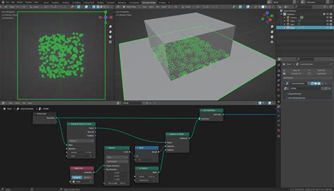 Geometry Nodes How To Make Instances Points Appear Only Inside The Empty Cube Volume