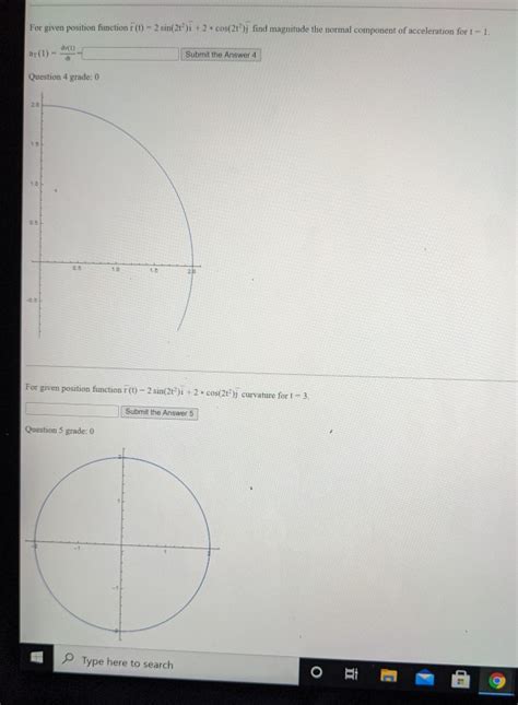 for given position function 0 2 sin 21 i 2