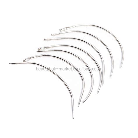 C Shape Curved Sewing Weaving Needles For Hair Weaving And Clipin Hair Extensions High Quality