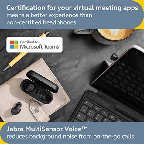 Jabra Evolve True Wireless In Ear Bluetooth Earbuds With Active Noise Cancellation Anc And